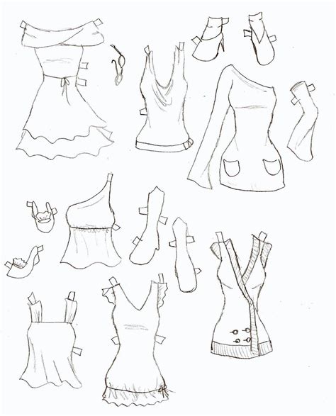 Simple Dress Drawing Anime Douroubi