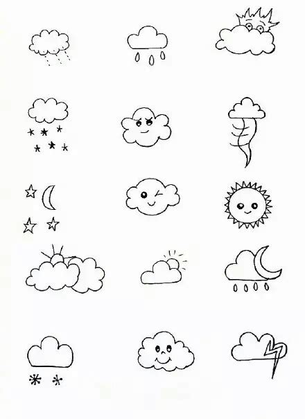 天气预报简笔画 堆糖美图壁纸兴趣社区