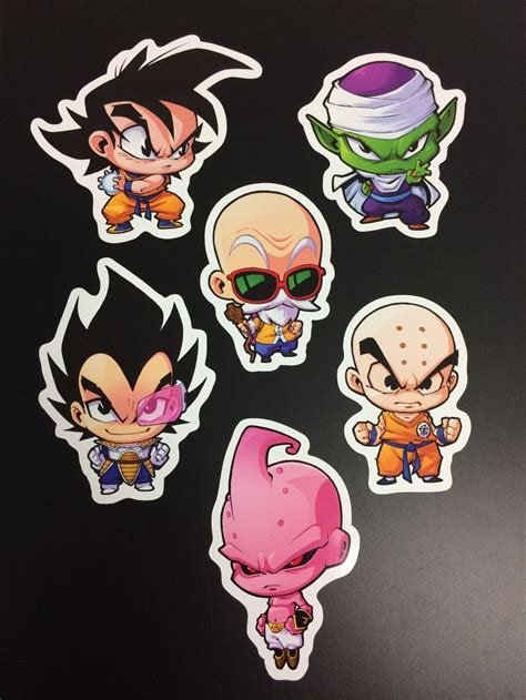 Dbz Chibi Sticker Set The Red J Art Store