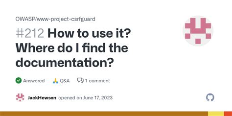 How To Use It Where Do I Find The Documentation Owasp Project Csrfguard Discussion