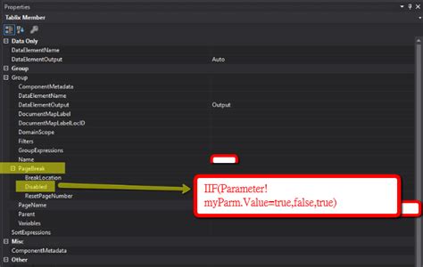 Reporting Services Dynamic Page Break On Ssrs Report Based On Parameter Selection Stack Overflow