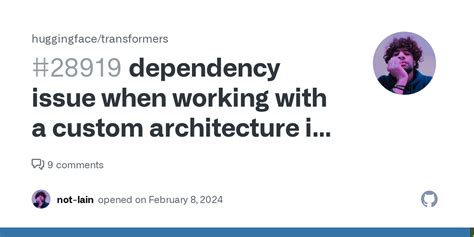 dependency issue when working with a custom architecture in a repo that has a dot in its name