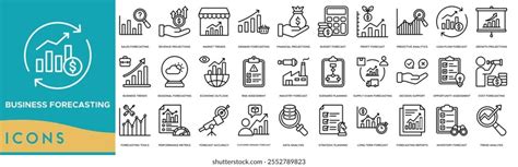 Business Forecasting Icon Sales Forecasting Revenue Stock Vector Royalty Free 2552789823