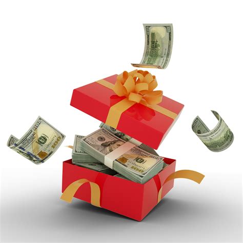 Billets De 100 Dollars Américains à Lintérieur Dune Boîte Cadeau