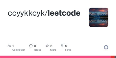 GitHub Ccyykkcyk Leetcode