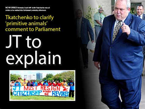 Tkatchenko I Will Make My Statement To Parlt Post Courier