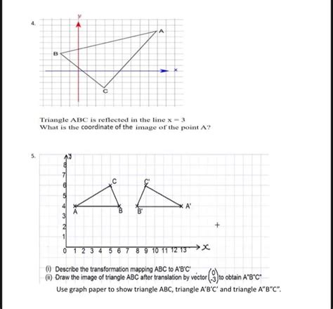 Solved Triangle ABC Is Reflected In The Line X What Is The Chegg