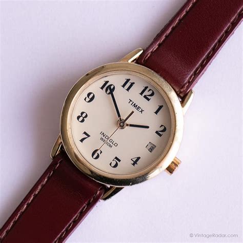 Vintage Timex Indiglo WR30M Watch for Ladies | Red Strap Quartz Watch ...