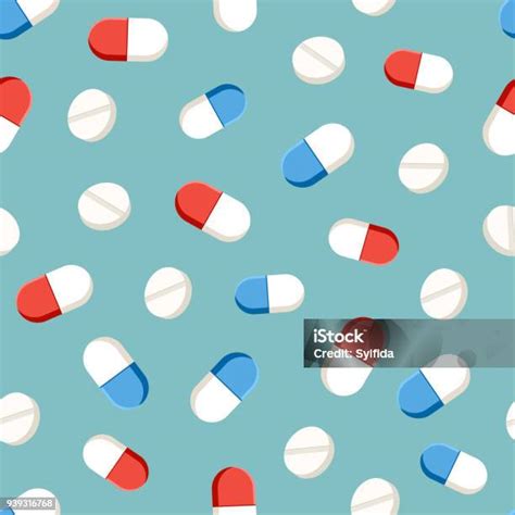 알 약과 캡슐 녹색 배경으로 완벽 한 패턴입니다 벡터 일러스트 레이 션 약품 캡슐에 대한 스톡 벡터 아트 및 기타 이미지 약품 캡슐 알약 질감 Istock