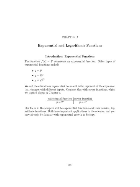 algebra 2 exponential and logarithmic functions pdf logarithm exponentiation