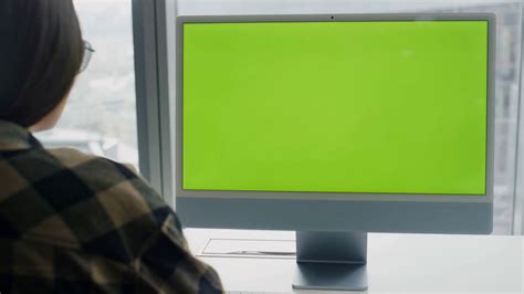 Woman Reading Chromakey Computer At City Stock Footage Sbv 347607663