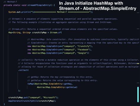 in java how to initialize hashmap 7 different ways crunchify