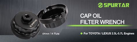 Oil Filter Wrench For Toyota Oil Filter Housing Cap Removal Tool 64mm
