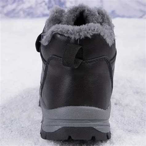 남성용 발수 스노우 부츠 겨울 보온 신발 퍼지 안감이 있는 방풍 하이킹 부츠 모두를 위한 할인 Temu