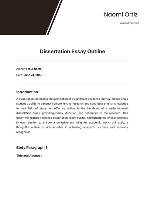 Free Dissertation Templates To Edit Online
