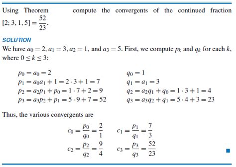 Continued Fractions Pells Equation