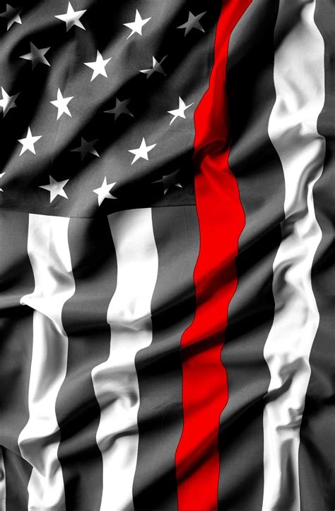 Thin Red Line Flag Wallpaper Honor And Decor