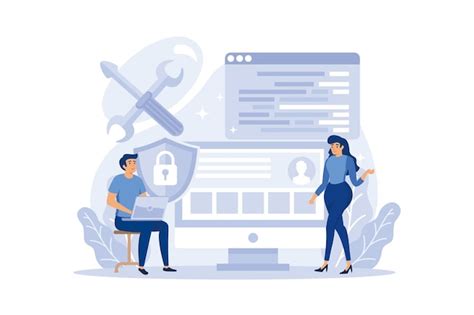 Premium Vector Software Tester Concept Application Or Website Code