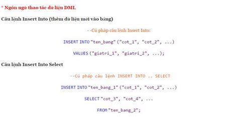 3 câu lệnh SQL quan trọng Programmer bạn cần biết TÀI LIỆU MẠNG Howtos Tutorials Guides