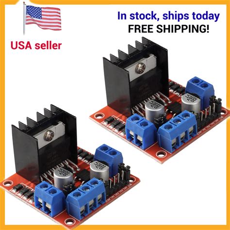 2 Pack Dc Stepper Motor Driver Module L298n Dual H Bridge Ctl Board Fo Boardsandsensors