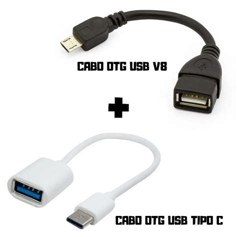 Cabo Otg Usb Tipo C Cabo Otg Micro Usb V Shopee Brasil
