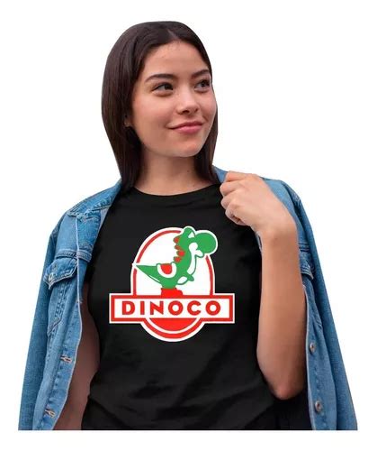 Playera Panda Negra Estampada De Yoshi Dinoco Super Mario Mercadolibre
