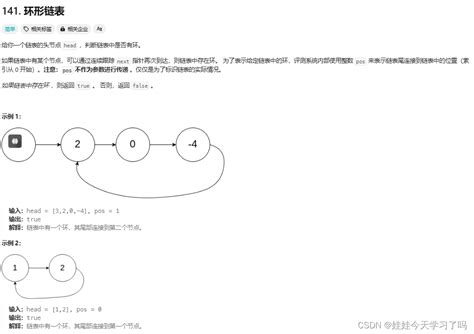 Leetcode 做题记录 141环形链表 Csdn博客
