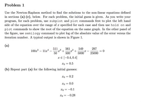 Solved Problem Use The Newton Raphson Method To Find The Chegg