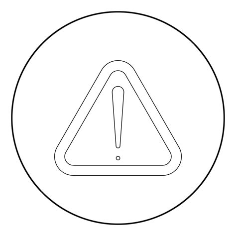 Símbolo De Atención En Círculo Negro O Icono Redondo Vector Png