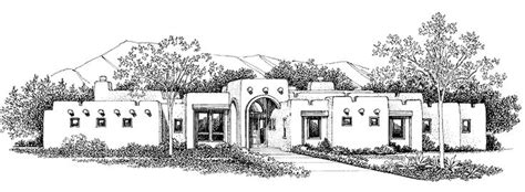 Adobe Southwestern Style House Plan 3 Beds 25 Baths 2741 Sqft