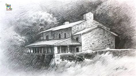 Learn Detail Pencil Sketch And Shading With Old House Pencil Art Youtube