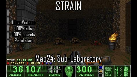 Doom II STRAIN Map24 Sub Laboratory UV MAX YouTube