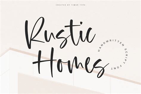 Rustic Homes Font Timur Type FontSpace