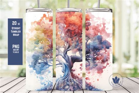 Tree Of Life Tumbler Wrap T Graphic By PrettyDD Creative Fabrica