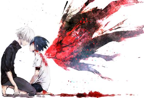 Tokyo Ghoul Hd Wallpaper Ken Kaneki And Touka Kirishima