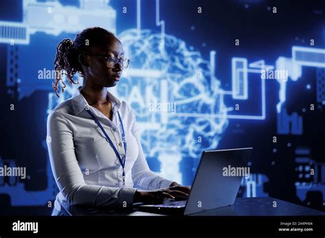 Bipoc Woman Developing Artificial Intelligence Neural Networks Architecture Inspired By Human