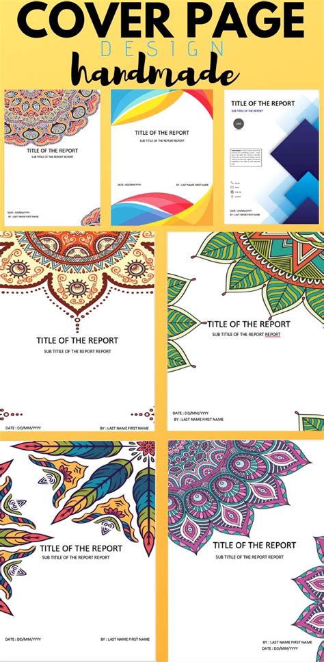 Cover Page Design For Project Report 55 Amazing Cover Page Templates