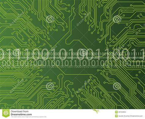 Circuit Board And Binary Code Transmission Of Data Through The