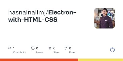 GitHub Hasnainalimj Electron With HTML CSS