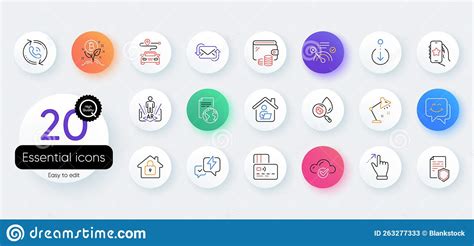 Simple Set Of Translation Service Favorite App And Touchscreen Gesture Line Icons For Web