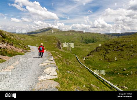 The Pipeline That Takes Water From Llyn Llydaw To Cwm Dyli Hep Station Seen From The Miners