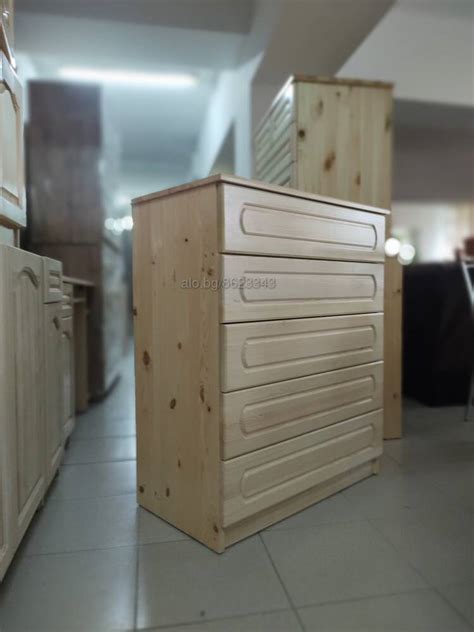 Скрин масив чам 80 см 5 чекмеджета Скрин ракла Мебели за дома и офиса Варна Скрин ма