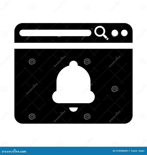 Browser Notification Icon Stock Vector Illustration Of Symbol
