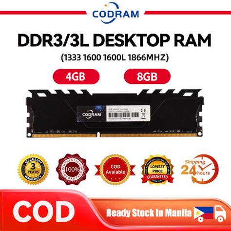 Codram Ddr3 Ddr3l Ram 4gb 8gb Desktop Memory 1333mhz 1600mhz 1866mhz Dimm 1 35v 1 5v Pc Gaming