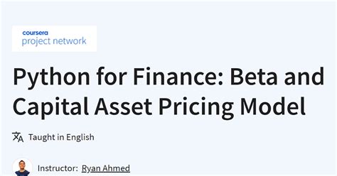 python for finance beta and capital asset pricing model ~ computer languages clcoding