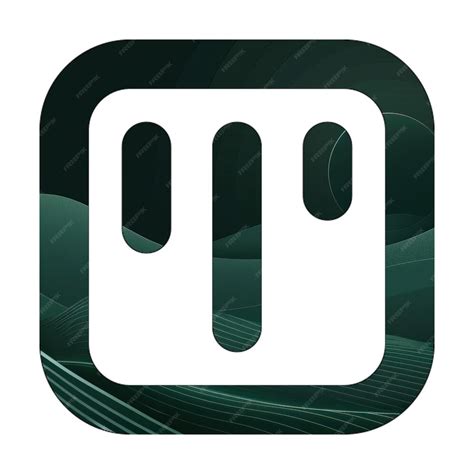 Premium Photo Square Kanban Icon Dark Green Lines Texture