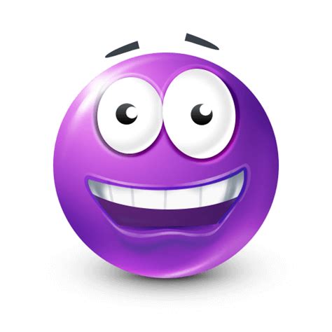 Crazy Wide Eyed Smile Blue Emoji