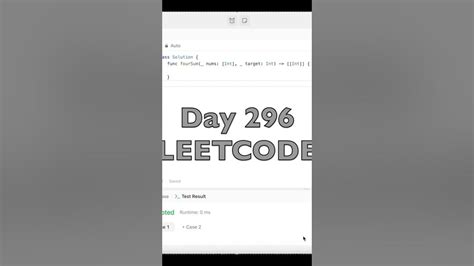 day 296 leetcode problem 18 swift daily challenge swiftui coding faang youtube