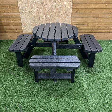 Black Recycled Plastic Picnic Tables Picnic Benchesuk