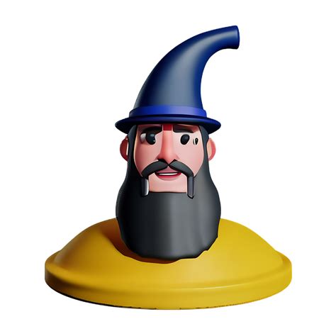 Wizard Face 3d Rendering Icon Illustration 29414741 Png